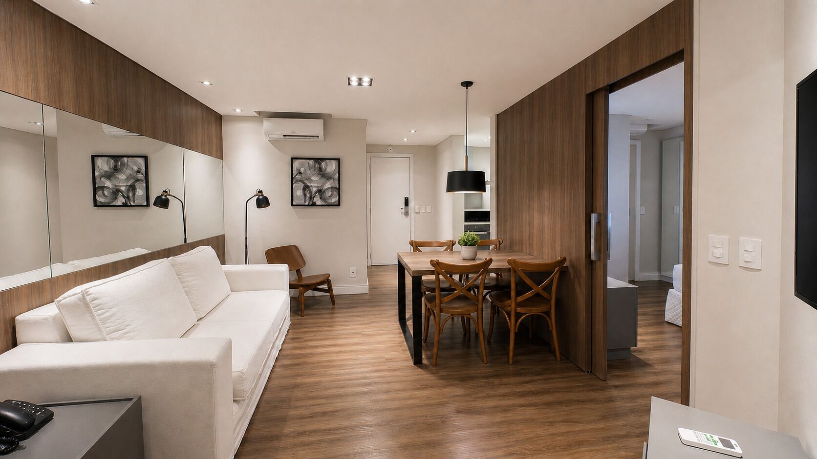 Apartamento Premium, 1 quarto | Sala de estar | TV de ecrã plano 