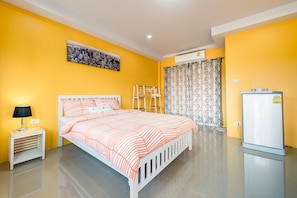 Quarto casal superior | Frigobar, individualmente decorados, camas extras/dobráveis (sobretaxa)