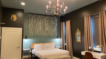 Quarto elite, 1 cama King, vista para a cidade | Roupas de cama de algodão egípcio, roupas de cama premium