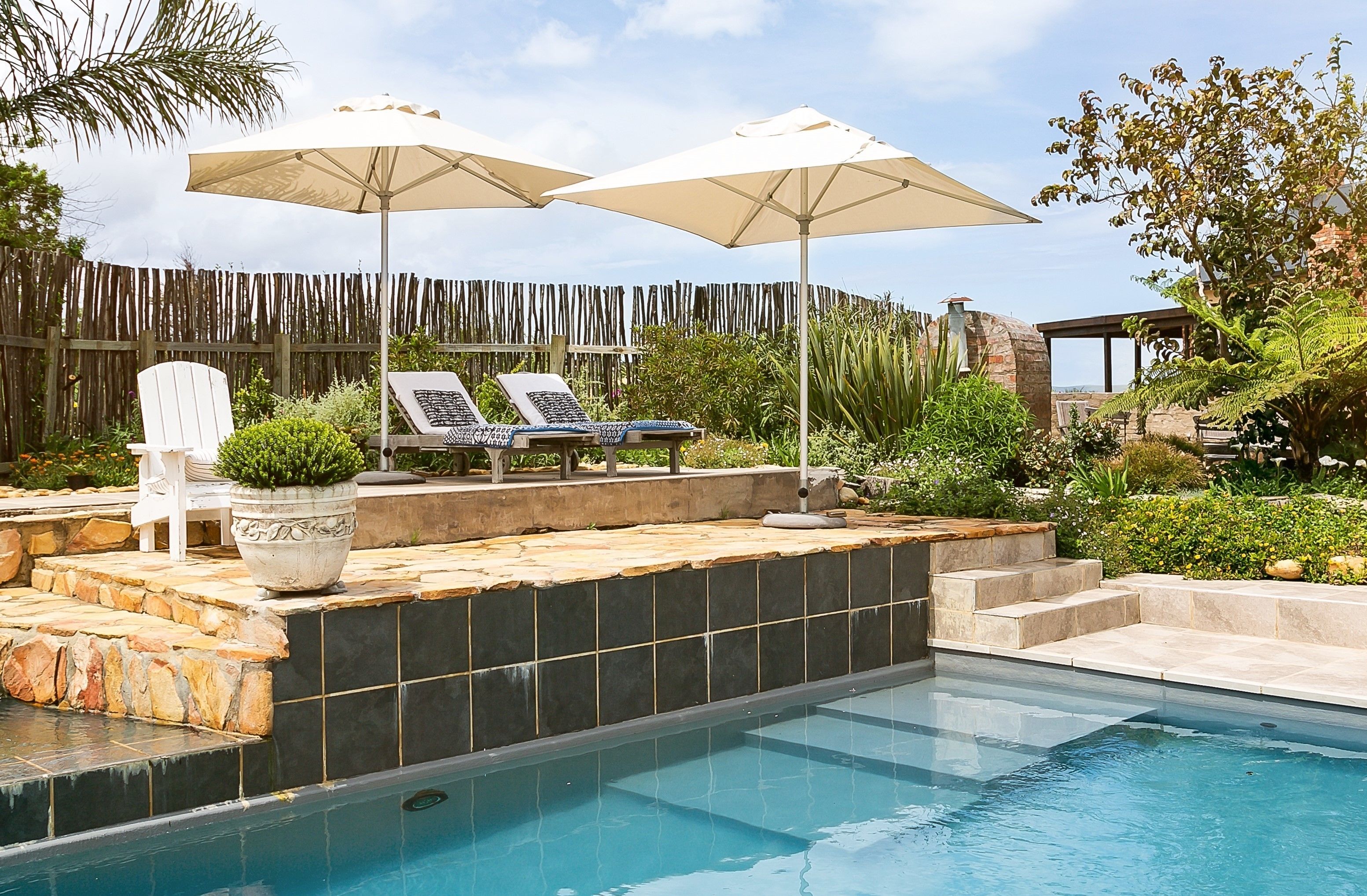 Apartamento superluxo, 2 quartos, para não fumantes, vista para a montanha (Poolhouse ) | Vista da sacada
