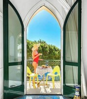 Estúdio luxo, sacada, vista para o mar (Jacuzzi) | Roupas de cama premium