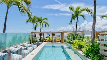 Piscina exterior, espreguiçadeiras