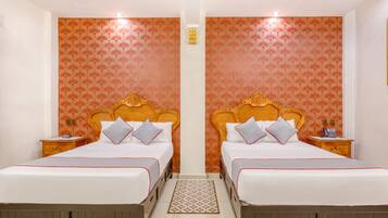 Roupas de cama premium, frigobar, cofres nos quartos