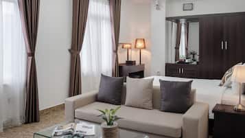 Quarto urbano ( VIP ) | Roupas de cama premium, frigobar, escrivaninha