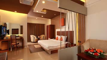 Suíte premier, 1 cama King | 1 quarto, roupas de cama premium, cofres nos quartos, escrivaninha