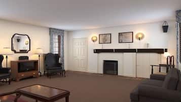 Casa Clássica, 1 cama queen-size e sofá-cama, lareira, vista para o jardim | 2 quartos, lençóis de algodão egípcio, roupa de alta qualidade