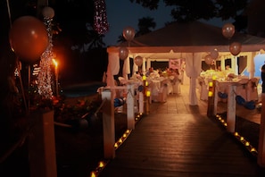 Área externa para casamento