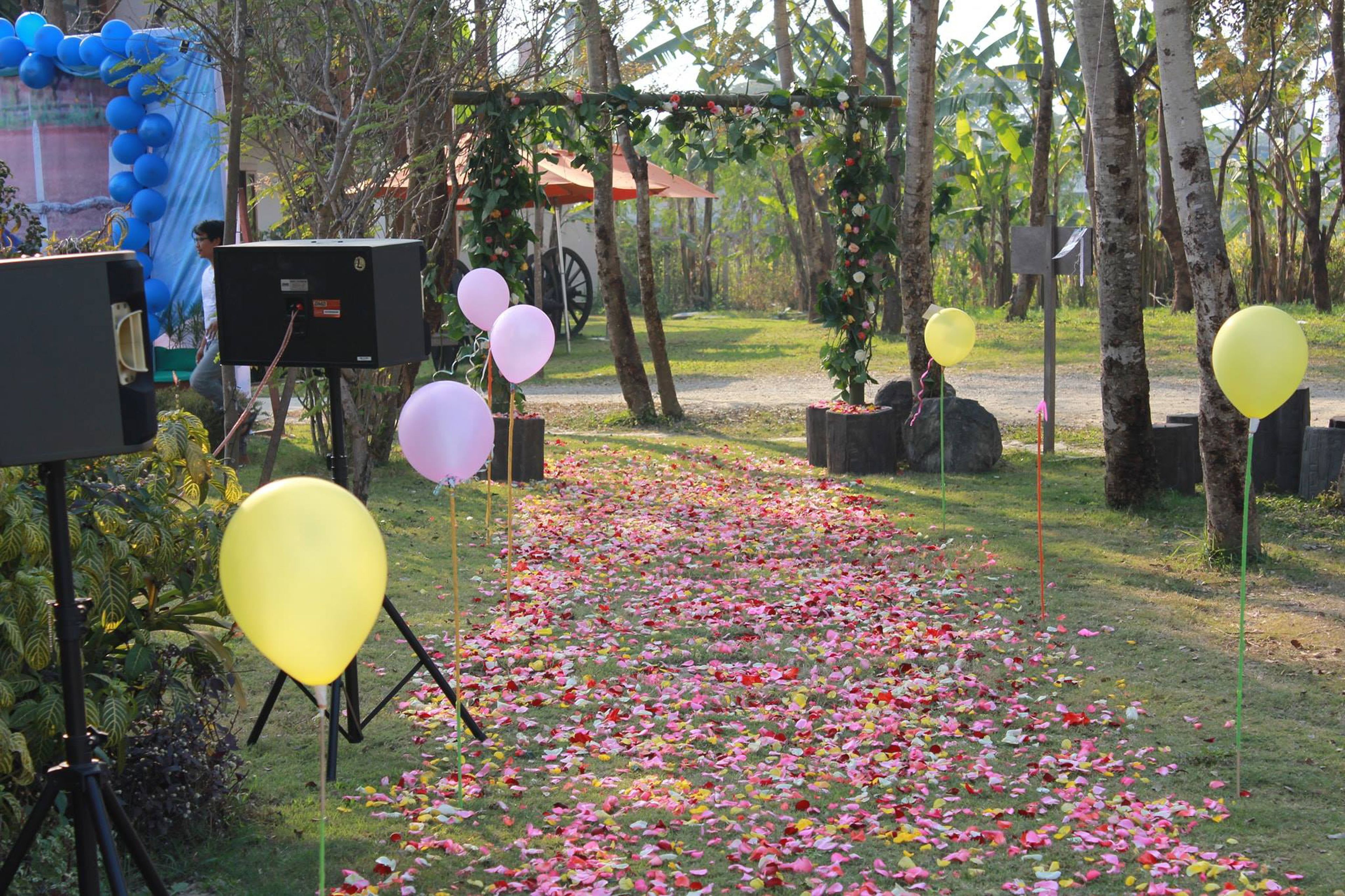 Área externa para casamento