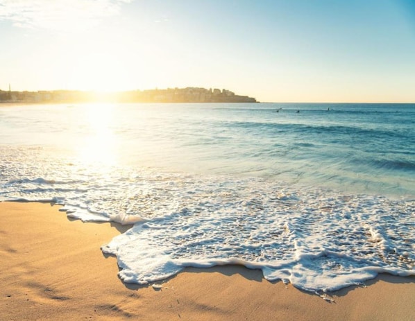 Perto da praia, toalhas de praia