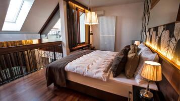 1 quarto, roupas de cama premium, frigobar, cofres nos quartos