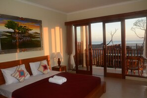 Quarto, vista para o mar | Cofre no quarto, secretária, Wi-fi grátis 