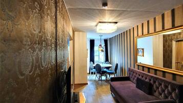 Apartamento luxo, 1 quarto, cozinha americana | 1 quarto, berços (sobretaxa), individualmente decorados