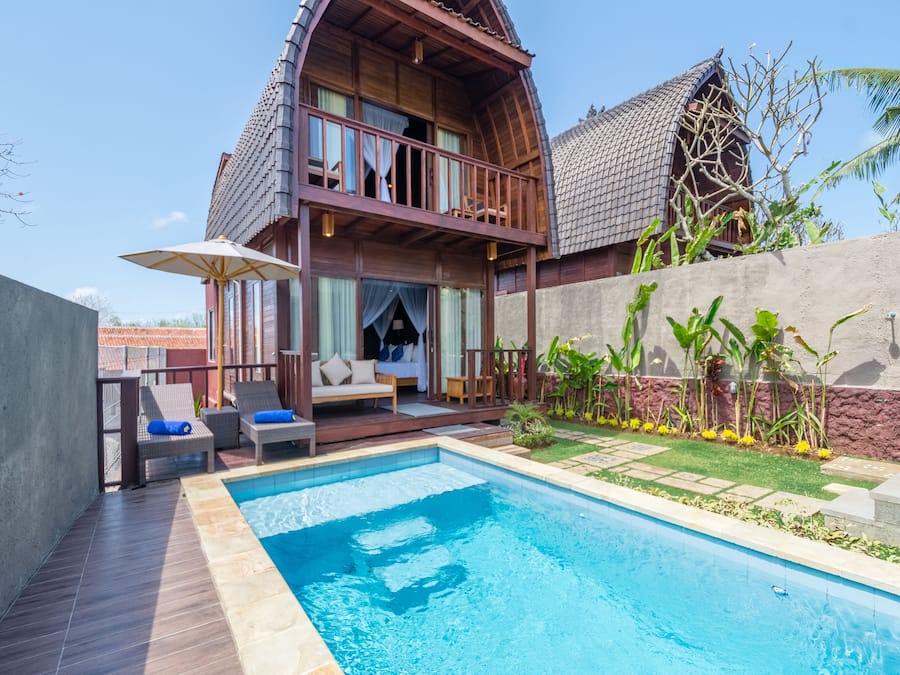 Villa Exclusiva, 1 quarto, piscina privativa, vista para a piscina | Vista do quarto