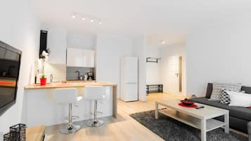 Apartamento clássico (Diamentowy) | TV LED 50 polegadas com canais a cabo, TV