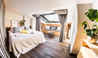 Apartamento Superior, 2 quartos, sauna (Castle View; 16) | Lençóis de algodão egípcio, roupa de alta qualidade, cofre no quarto 