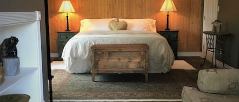 Suíte superluxo, 1 cama King, no piso térreo | Roupas de cama de algodão egípcio, roupas de cama premium