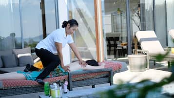 Aromaterapia, massagens tailandesas, massagens desportivas