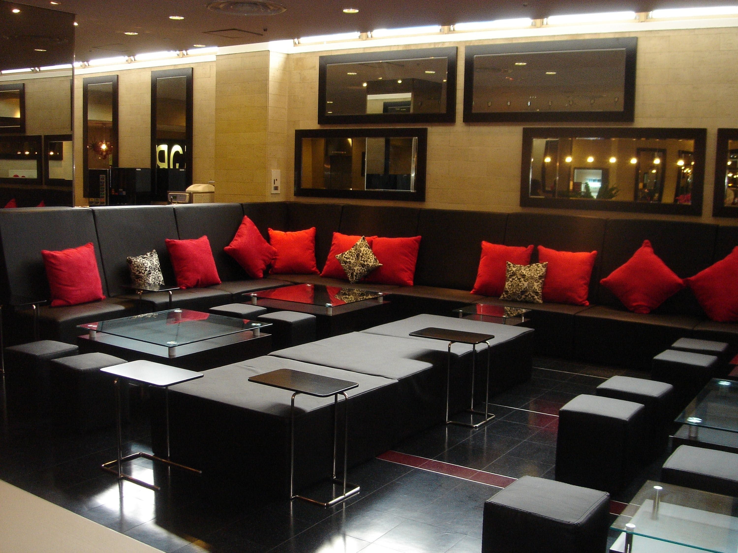 Área de estar no saguão