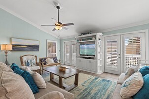 Apartamento em Condomínio Fechado | Sala de estar | Televisor 