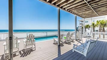 Casa, 6 quartos, vista para o oceano, em frente à praia | Piscina exterior