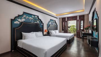 Suite-Estúdio Familiar, varanda, Vista para a cidade | Lençóis de algodão egípcio, roupa de alta qualidade