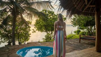 Villa Lua de Mel, não fumadores, vista para o oceano | Terraço/pátio interior