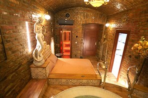 Estúdio Exclusivo, 1 quarto, sauna | Cofre no quarto, quartos insonorizados, Wi-fi grátis 