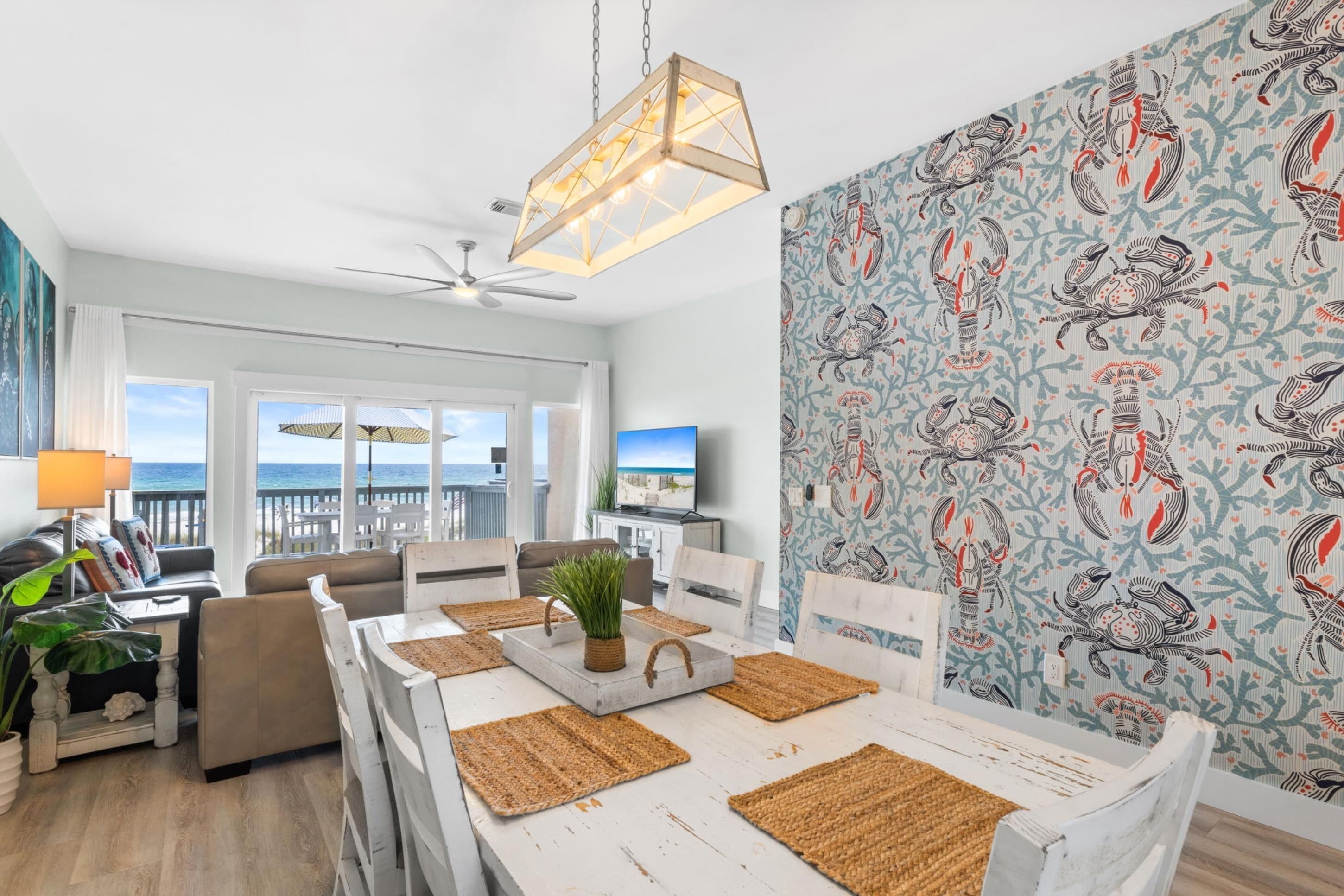 Casa geminada, 3 quartos, de frente para a praia (Beachside West 5) | Opções para refeição no quarto