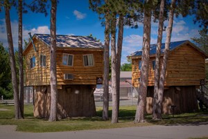 Casa na Árvore, várias camas | Secretária, cortinas/cortinados opacos, ferro/tábua de engomar