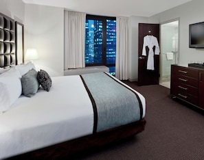 Roupas de cama premium, cofres nos quartos, quartos à prova de som