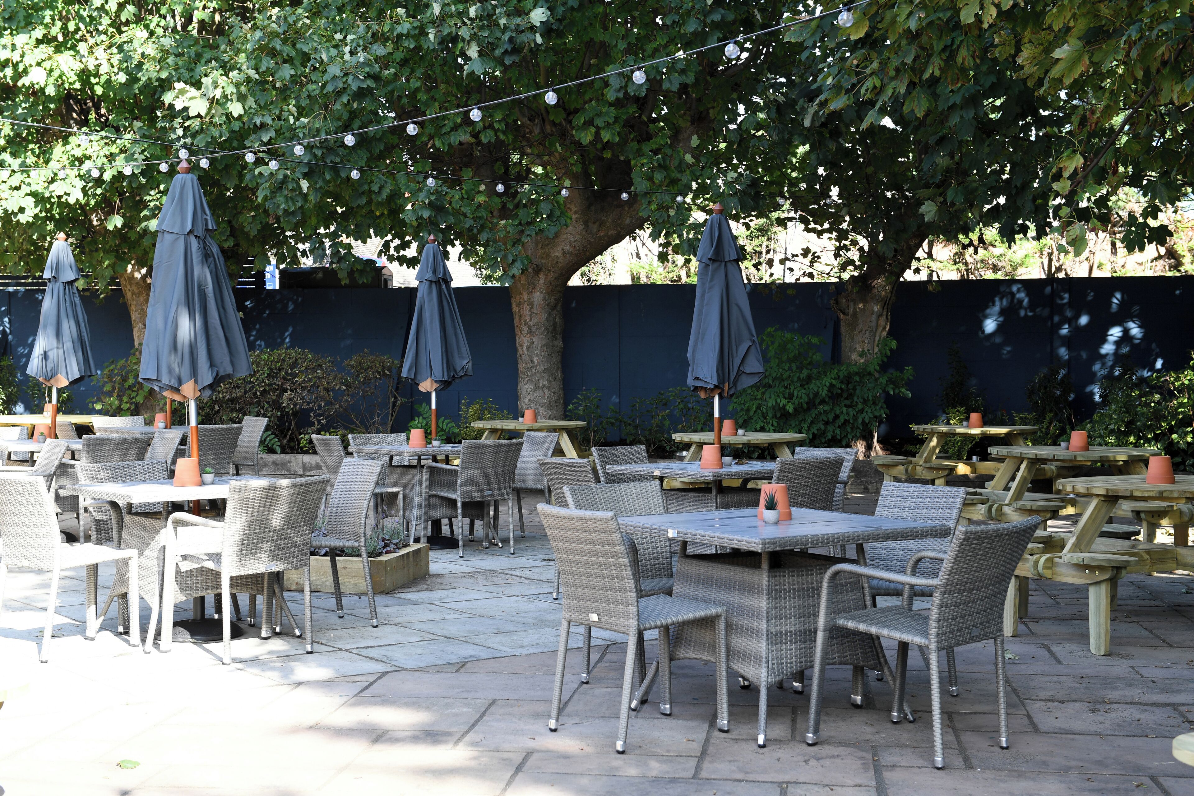 Espaço exterior para banquetes