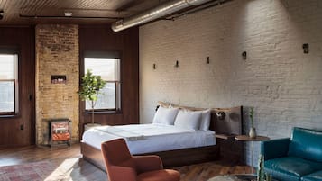 Suite-Estúdio Premium, 1 quarto, cozinha | 1 quarto, roupa de alta qualidade, cofre no quarto