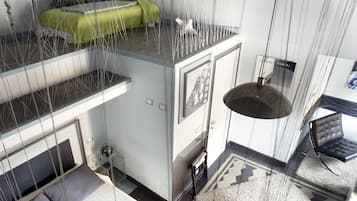 Roupa de alta qualidade, minibar, cofre no quarto
