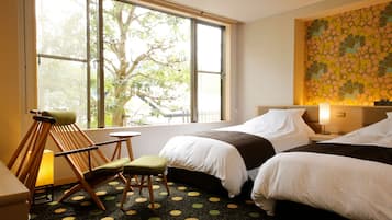 Quarto duplo | Roupas de cama premium, cofres nos quartos, individualmente decorados
