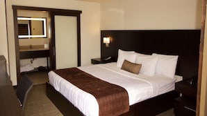 Quarto, 1 cama King, para não fumantes (upstairs or downstairs)
