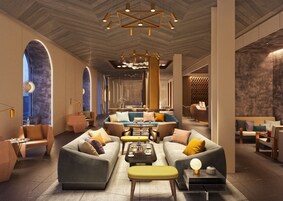 Área de estar no saguão