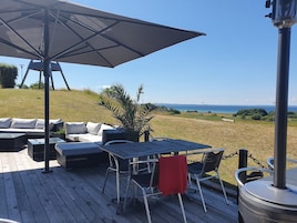 Serviço de café da manhã, culinária escandinava, vistas para o mar
