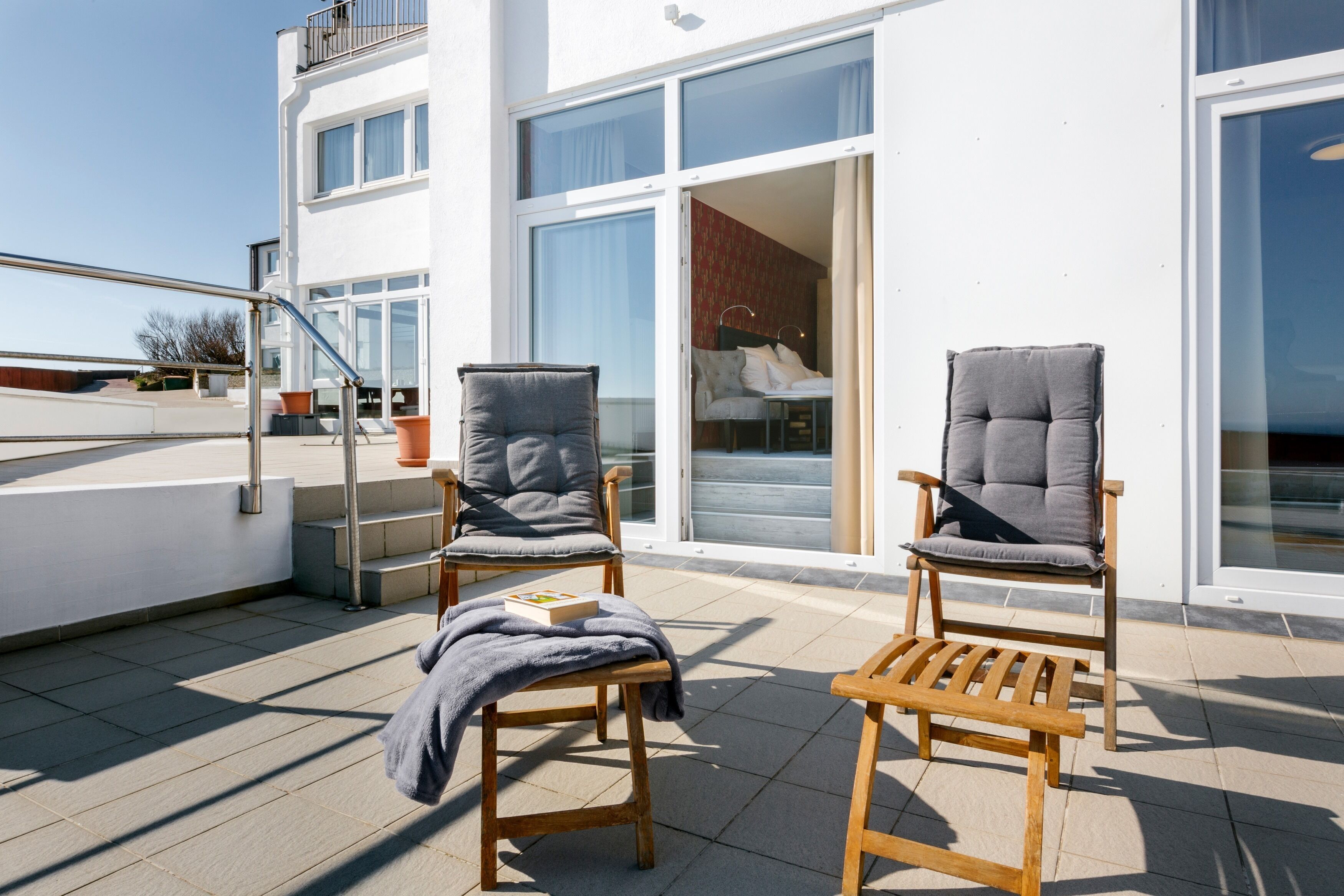Quarto Duplo Superior, terraço, vista para o mar | Terraço/pátio interior
