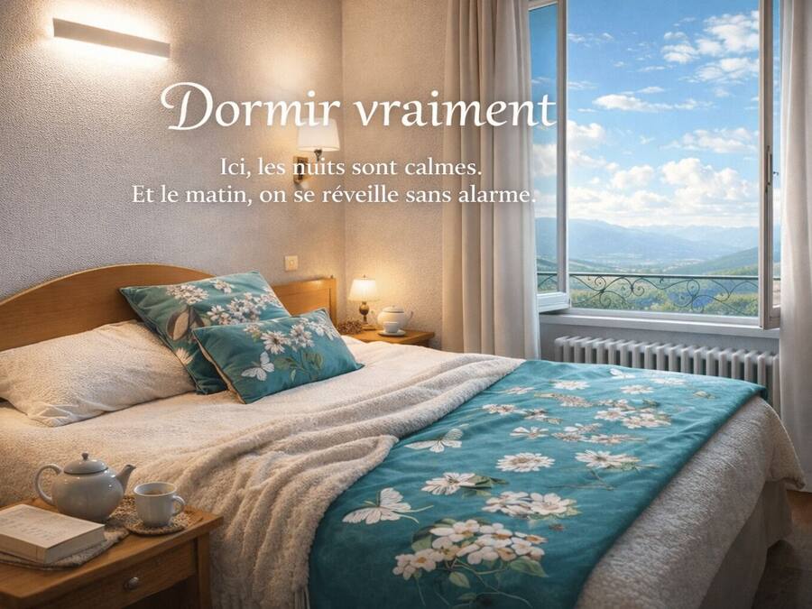 Quarto Duplo Comfort, 1 cama queen-size | Com decoração personalizada, com mobília individualizada, secretária