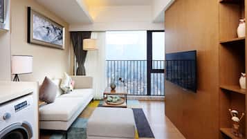 Suite Superior, 1 quarto | Cofre no quarto, secretária, cortinas/cortinados opacos