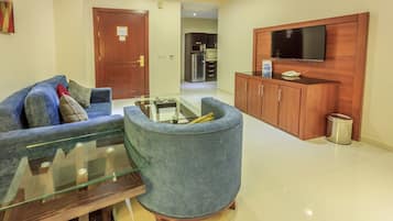Apartamento, 1 quarto | 1 quarto, cortinas/cortinados opacos, ferro/tábua de engomar