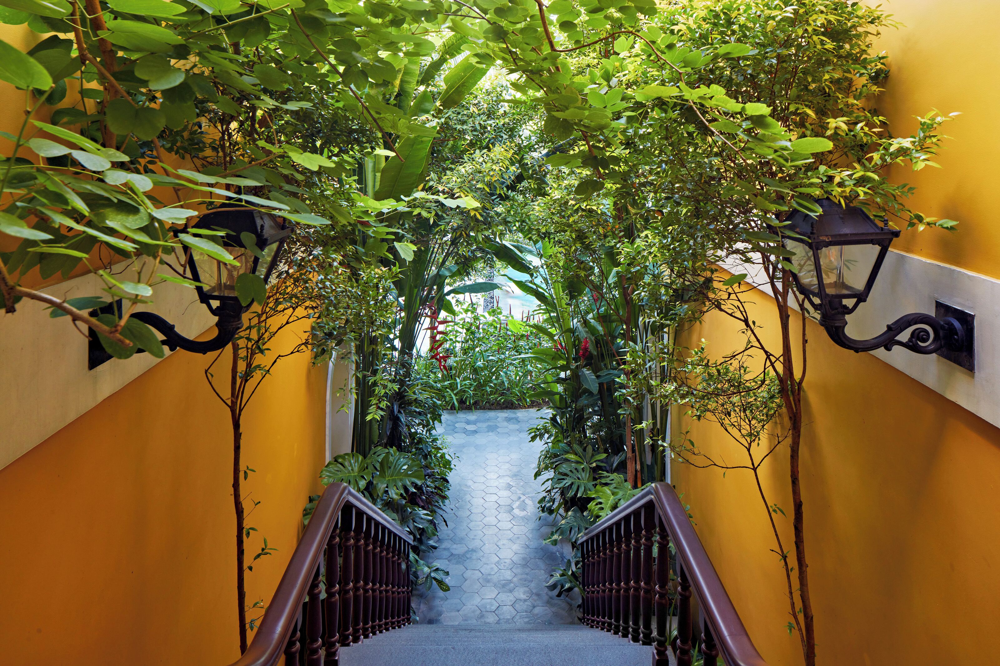 Corrimãos nas escadas
