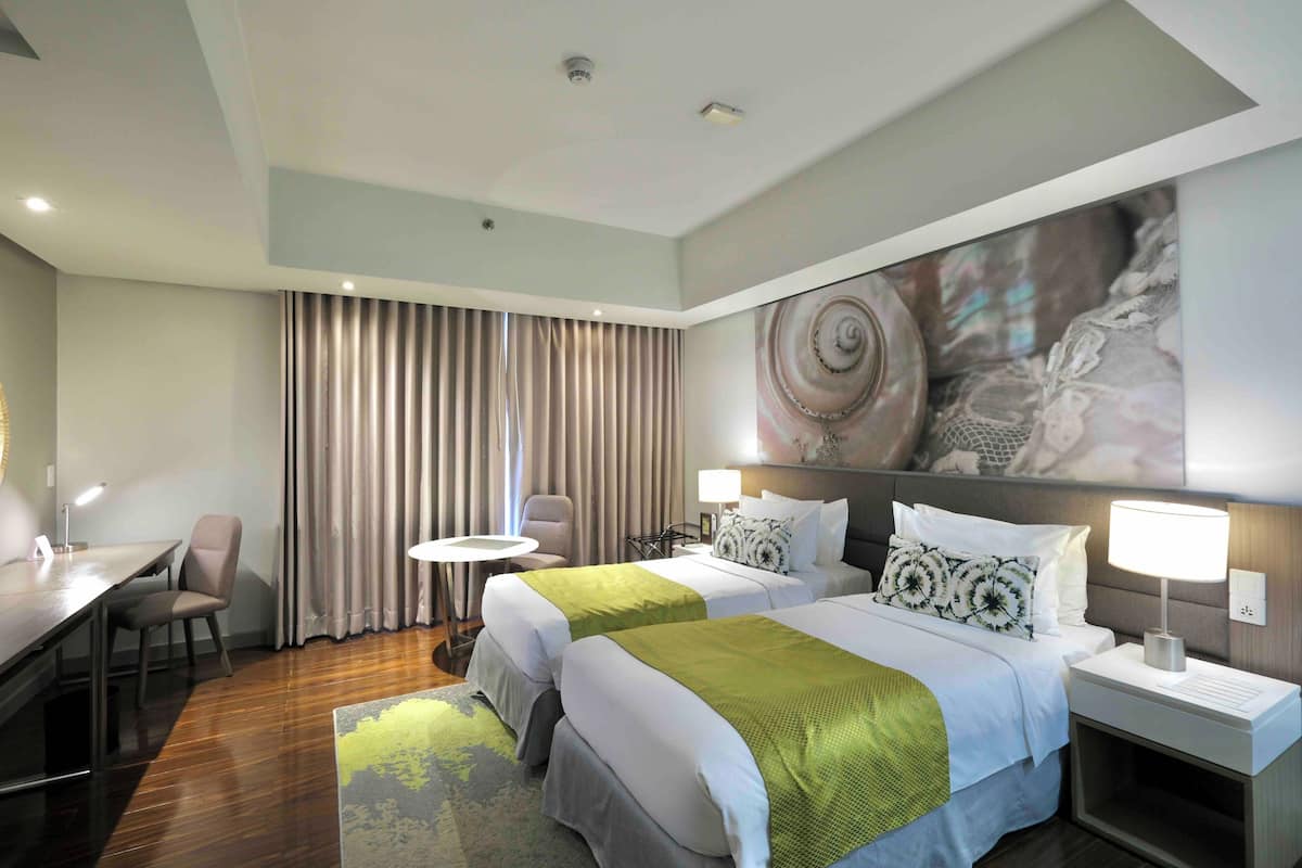 Quarto duplo, para não fumantes | Roupas de cama premium, cofres nos quartos, quartos à prova de som