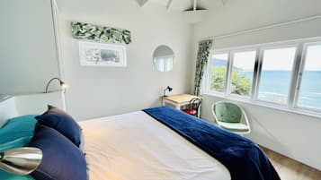 5 - Isis Room, Deluxe Sea View | Roupa de alta qualidade, com decoração personalizada