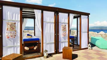 Sala(s) para tratamentos a casais, sauna, banheira de hidromassagem