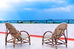 Vista para o campo desde o alojamento