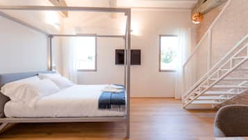 1 quarto, roupa hipoalergénica, edredões de penas, cofre no quarto