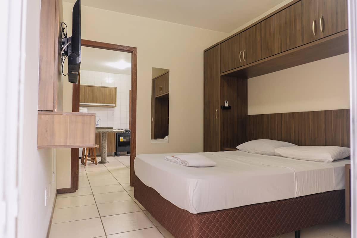 Apartamento (Estúdio) | Cortinas blackout, Wi-Fi de cortesia, roupa de cama