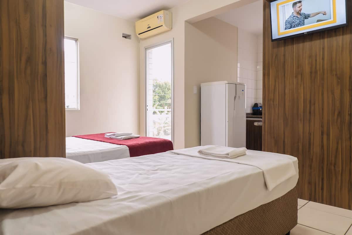 Estúdio, sacada | Cortinas blackout, Wi-Fi de cortesia, roupa de cama