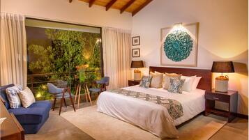 Suíte superluxo, vista para o oceano | 1 quarto, escrivaninha, berços grátis, Wi-Fi de cortesia